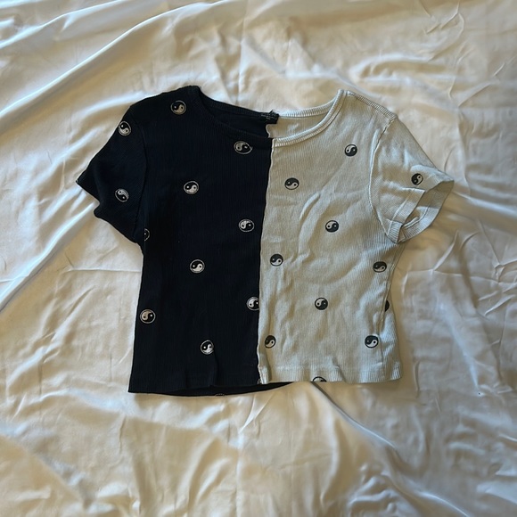 Vibe N | Tops | Cute Yin Yang Crop Top 3 For 55 | Poshmark